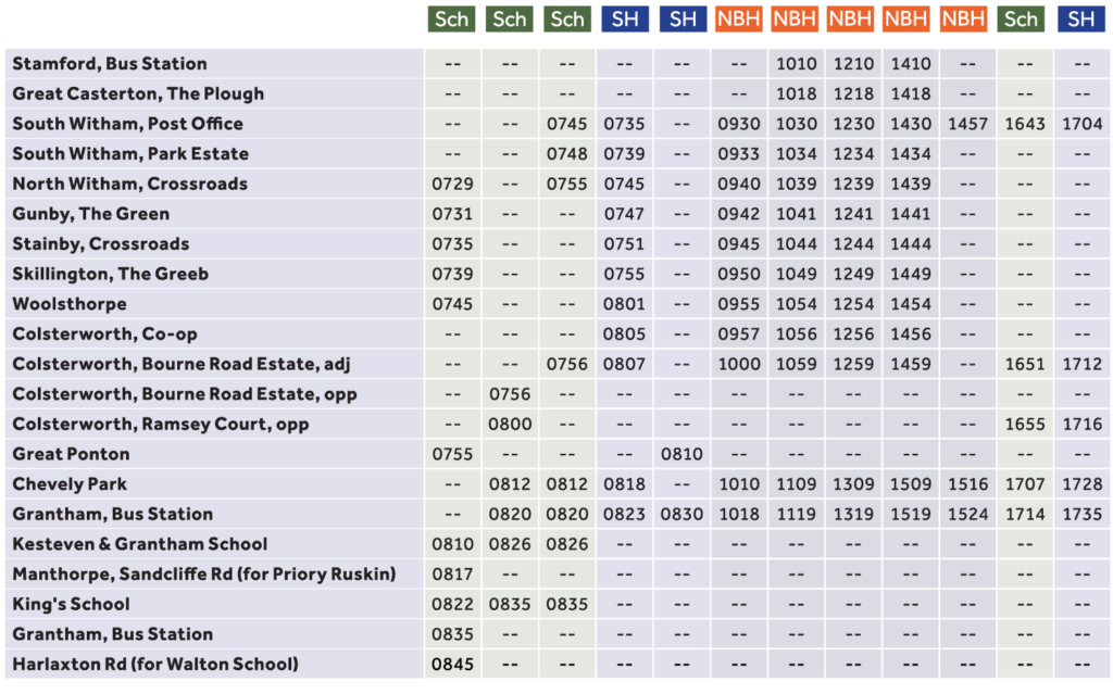 Grantham Town Bus Service LincsBus Grantham Town Bus Service LincsBus